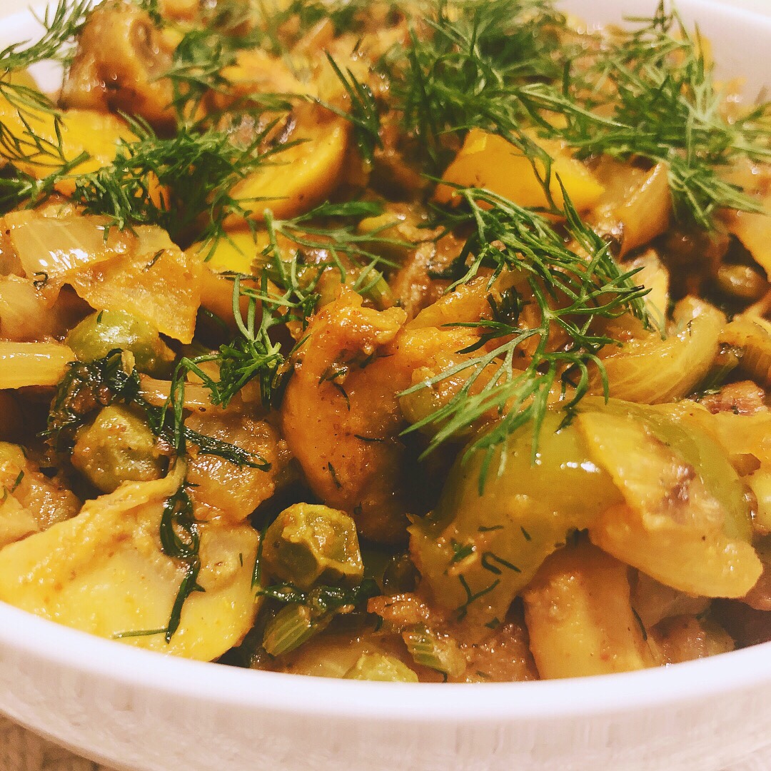 Mushrooms & Peas capsicum subzi – The Homemade cooking