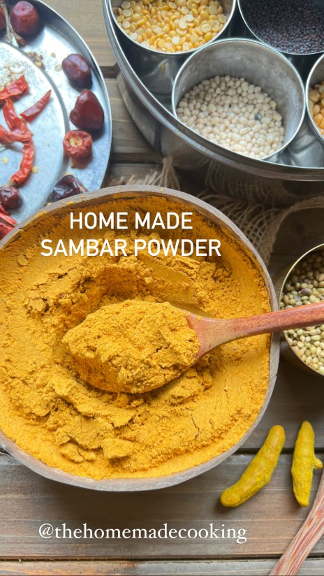 Sambar Powder – Homemade Sambar Powder (Sambar podi) – The Homemade cooking